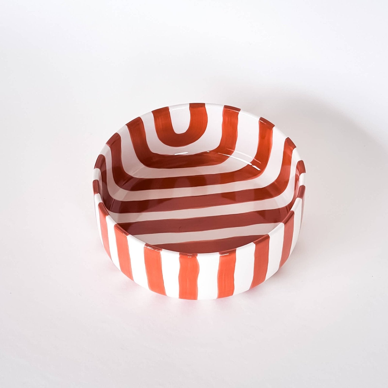 STRIPES Schale mit Streifen • Terracotta Orange | Magazin Minori – ROSA ECK